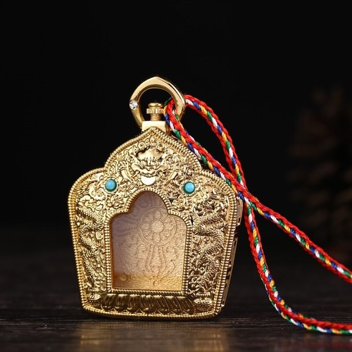 Tibetan Tantric Gawu Box Pendant Can Be Opened To Hold Buddhist Relics ...