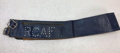 RCAF Money Belt Leather 32 1/4 Blue Military Army WW2 Royal Canadian ...