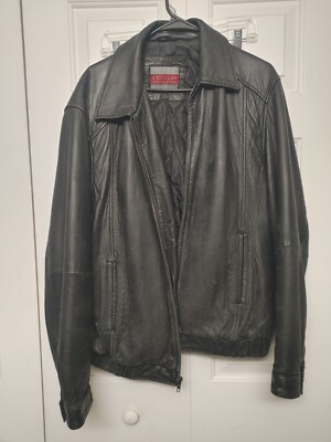 Excelled Collection Leather Jacket Men M Black - Vintage 90s collection ...