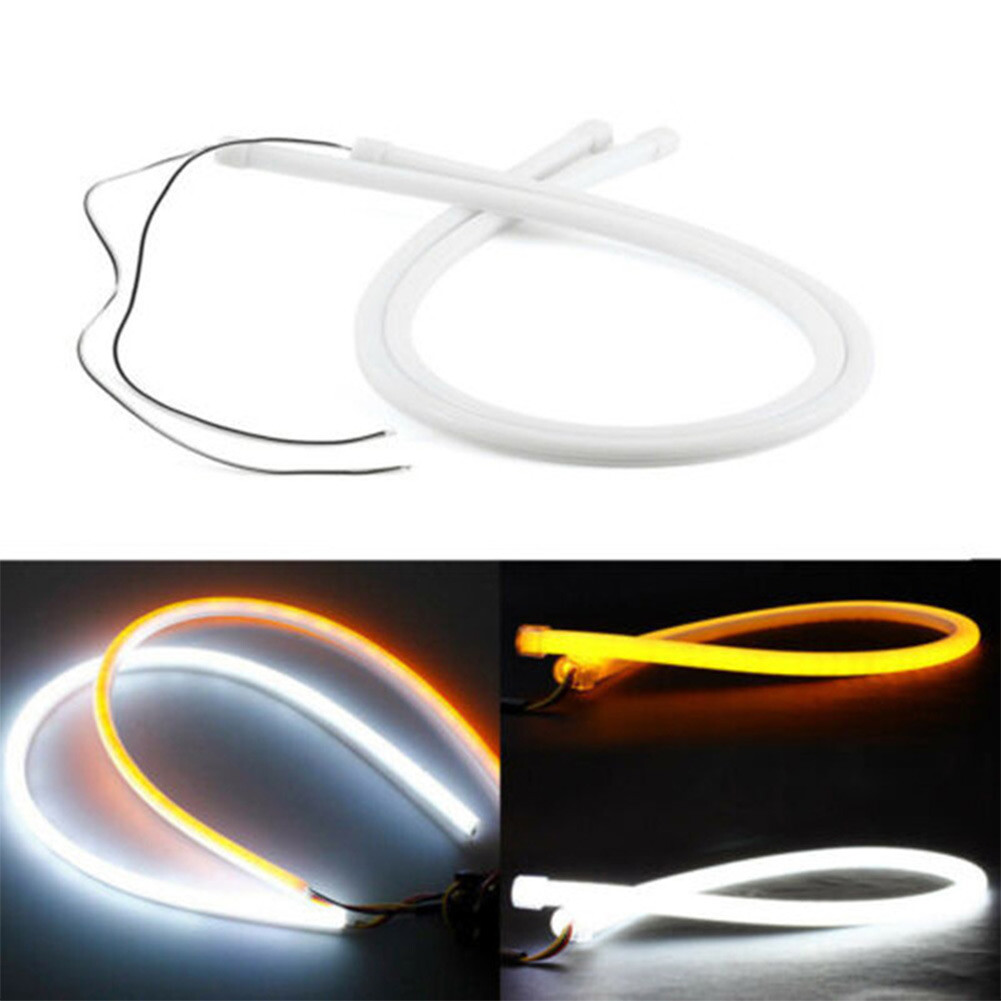 24'' Switchback Flexible LED Tube DRL Turn Signal Light Strip Kit For ...