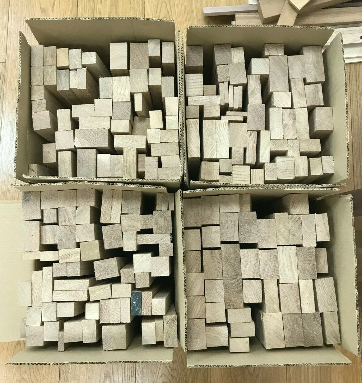 Solid Oak Wood Off Cuts 1 Box of timber for Woodworking craft | eBay UK