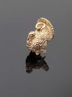 Vintage Solid Sterling Turkey Pendant or Charm | eBay