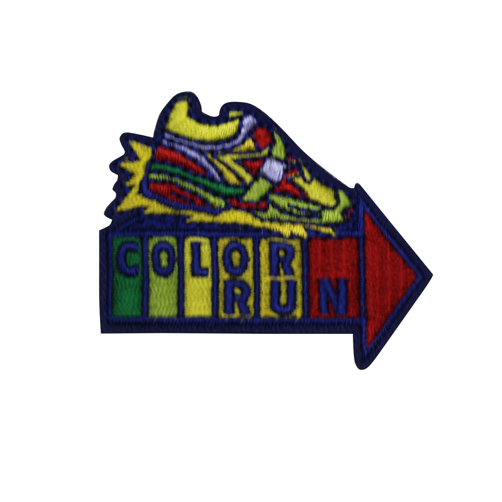 Color Run Embroidered Iron On Patch - Jogging Sprint Race Boys Girls ...