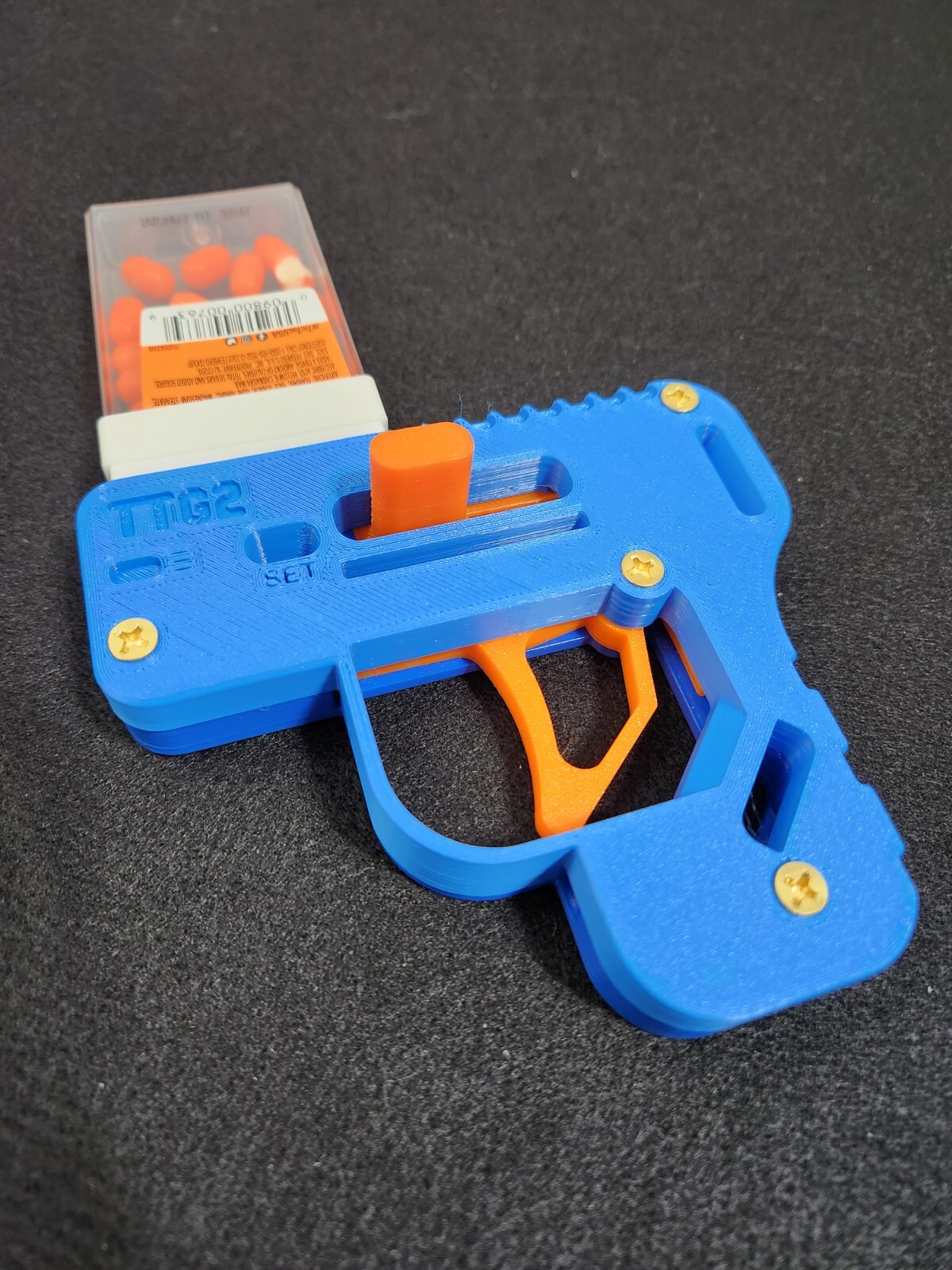 3D-Printed Tic Tac Gun Toy Model TTG2 Customizable Colors w/ Tic Tacs ...