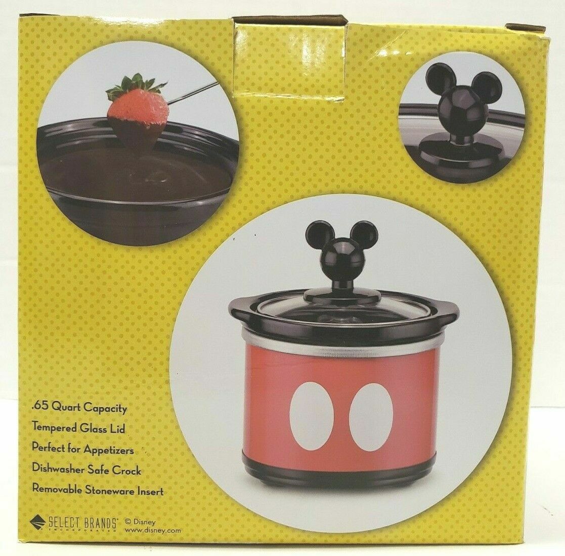 Disney Mickey Mouse .65 Mini Crock For Dips Or Potpourri Removable ...