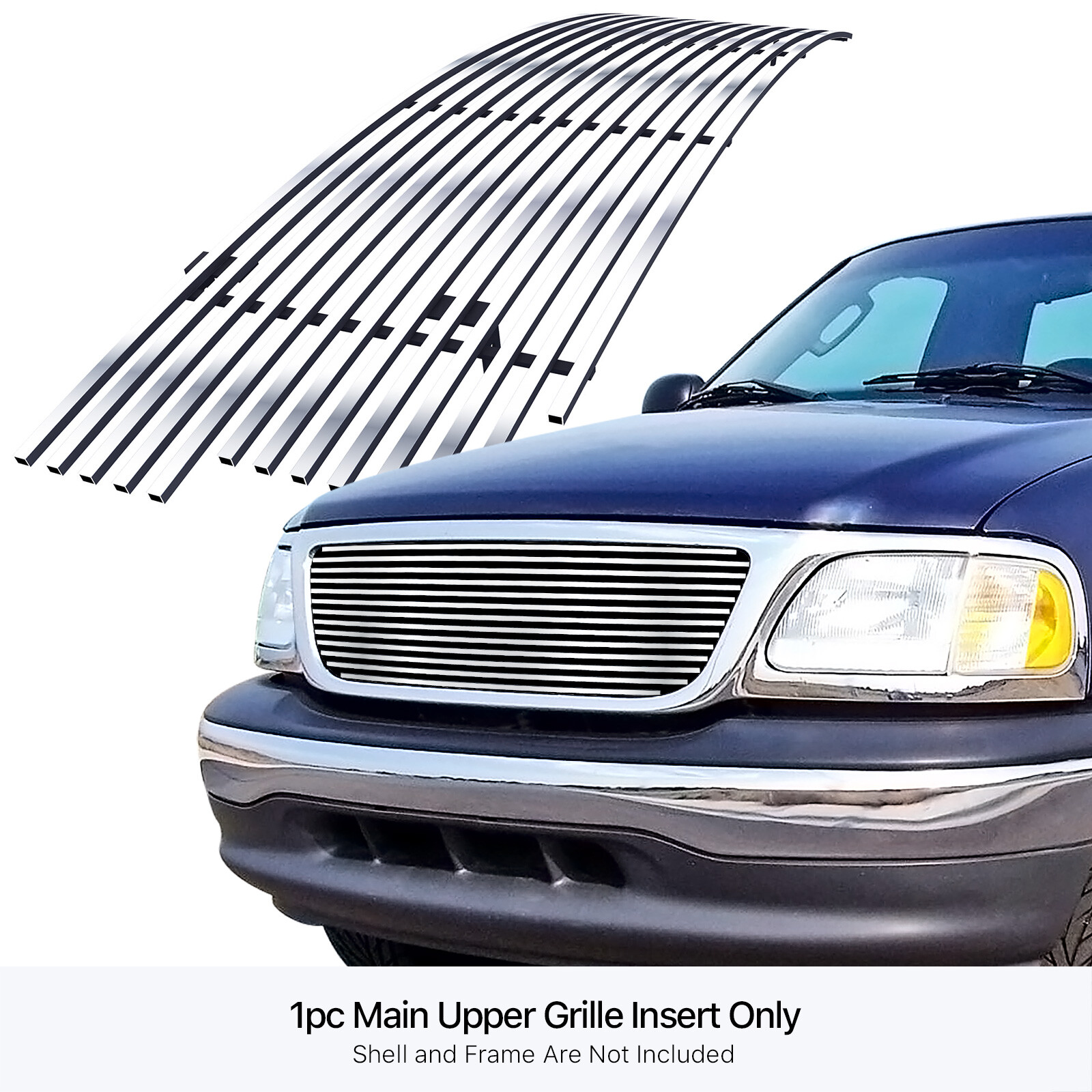 Fits 99-03 Ford F-150/Expedition Stainless Steel Billet Grille Grill ...
