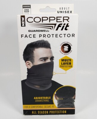 Copper Fit Face Protector Black - Copper Infused, Drawstring, Moisture ...