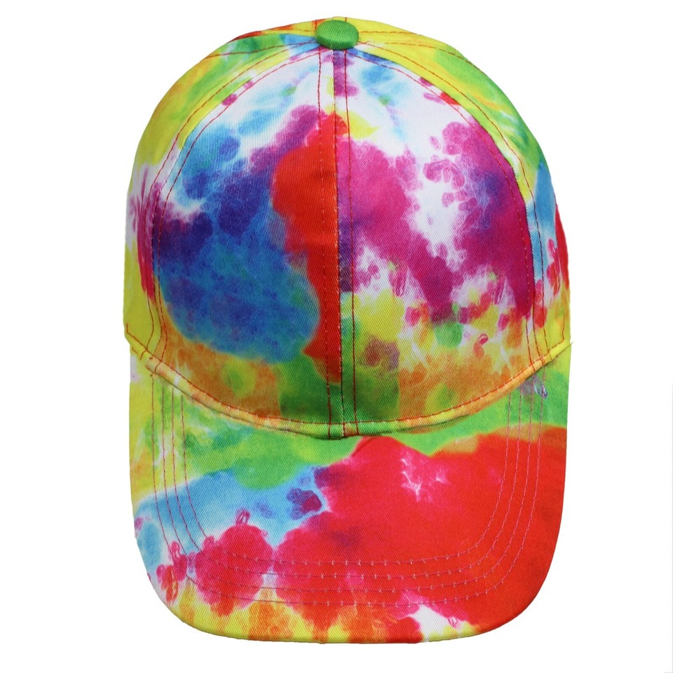 Tie Dye Baseball Cap Hat Multicolor Adjustable | eBay