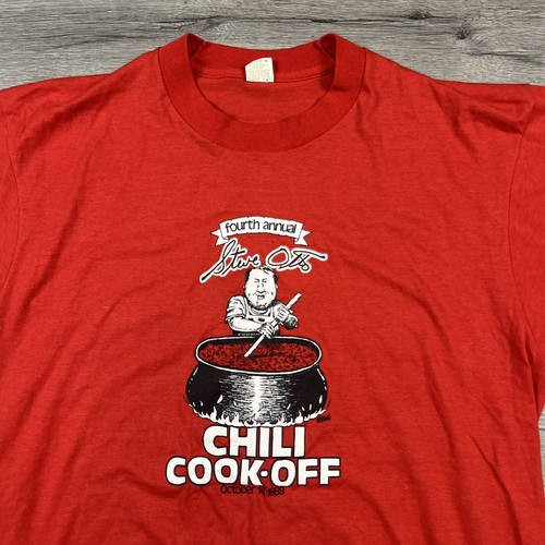 Vintage 80's 1989 Fourth Annual Steve Otto Chili Cook-off Shirt Screen ...