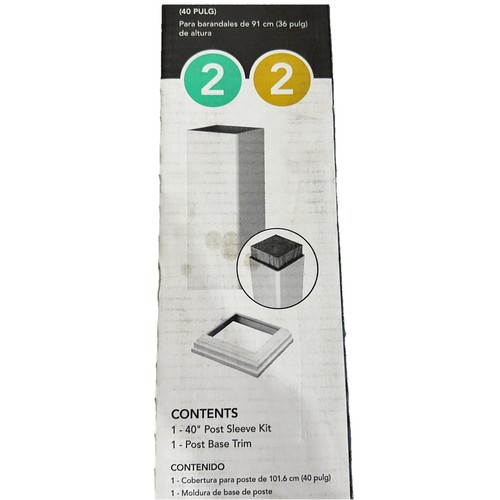 Deckorators 4 x 4 x 40 ( For 36" Rail Ht) White Lantern Post Sleeve Kit ...
