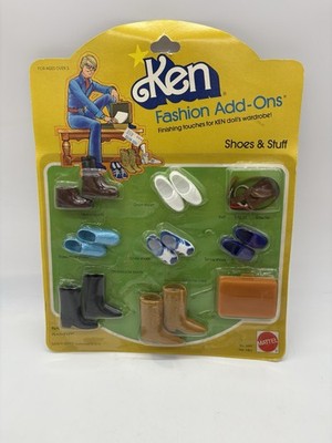 Vintage 1978 Mattel Ken Fashion Add Ons Shoes and Stuff - New - Sealed ...