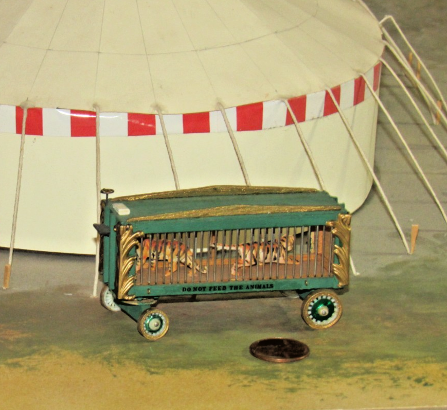 ho scale CIRCUS TIGER CAGE PARADE WAGON Model Train Layouts & Display ...