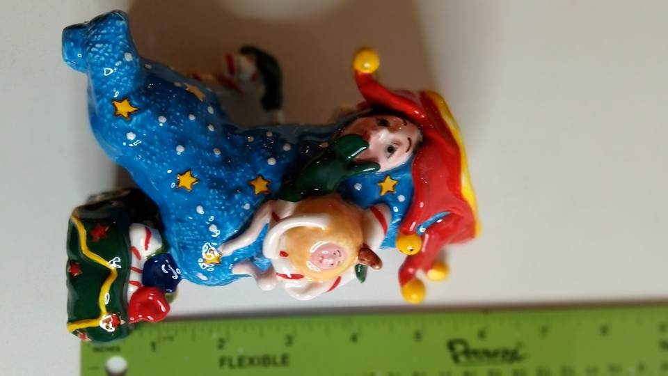 Stocking Stella Candy Cane Holder Blue Sky, Vanmark, ceramic Christmas ...