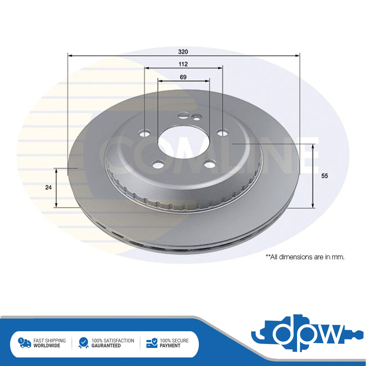 Fits Mercedes S-Class 2014-2017 2.1 Brake Disc Rear DPW A2224200472 ...
