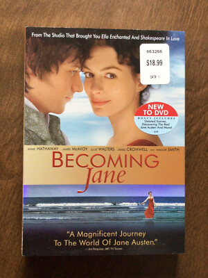 Becoming Jane (2008) US DVD STILL SEALED WITH SLIP CASE Anne Hathaway ...