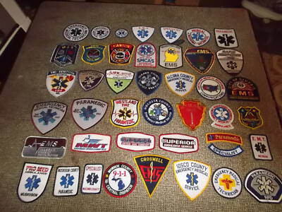 New Michigan Fire EMS EMT 911 Patches~MI~43 Pcs~Mich~No Duplicates~Lot ...