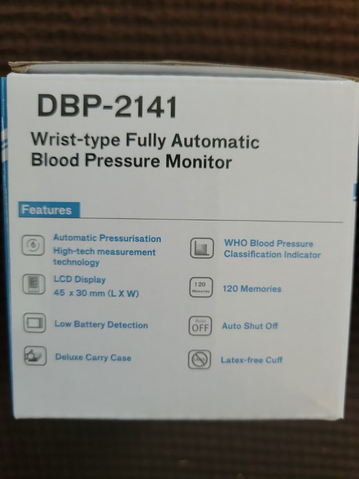 Wrist Type Fully Automatic Blood Pressure Monitor DBP-2141 | eBay