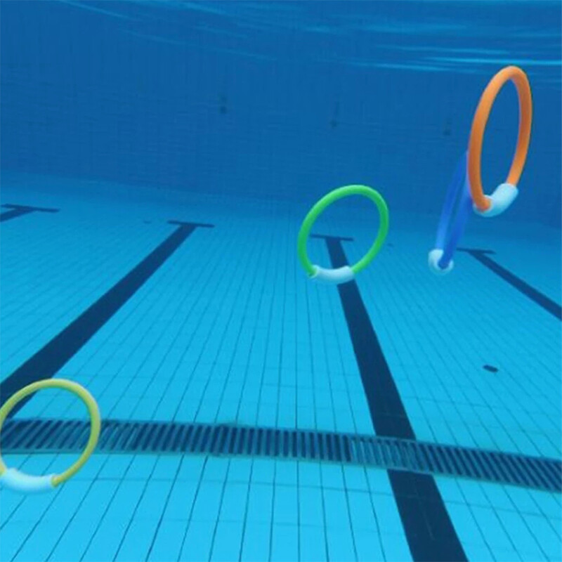 4pcs Diving Rings Underwater Swimming Rings Sinking Pool Toy Rings For ...