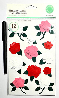 Rose Stickers Martha Stewart Dimensional Scrapbooking Card Journal ...