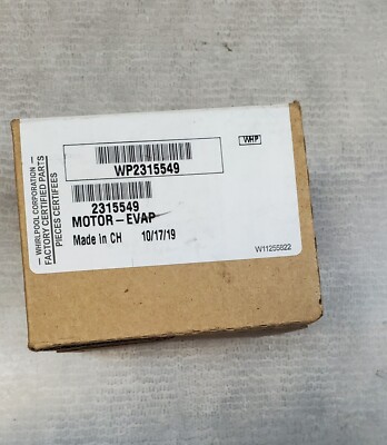 WP2315549 NEW OEM GENUINE WHIRLPOOL Refrigerator Evaporator Motor | eBay