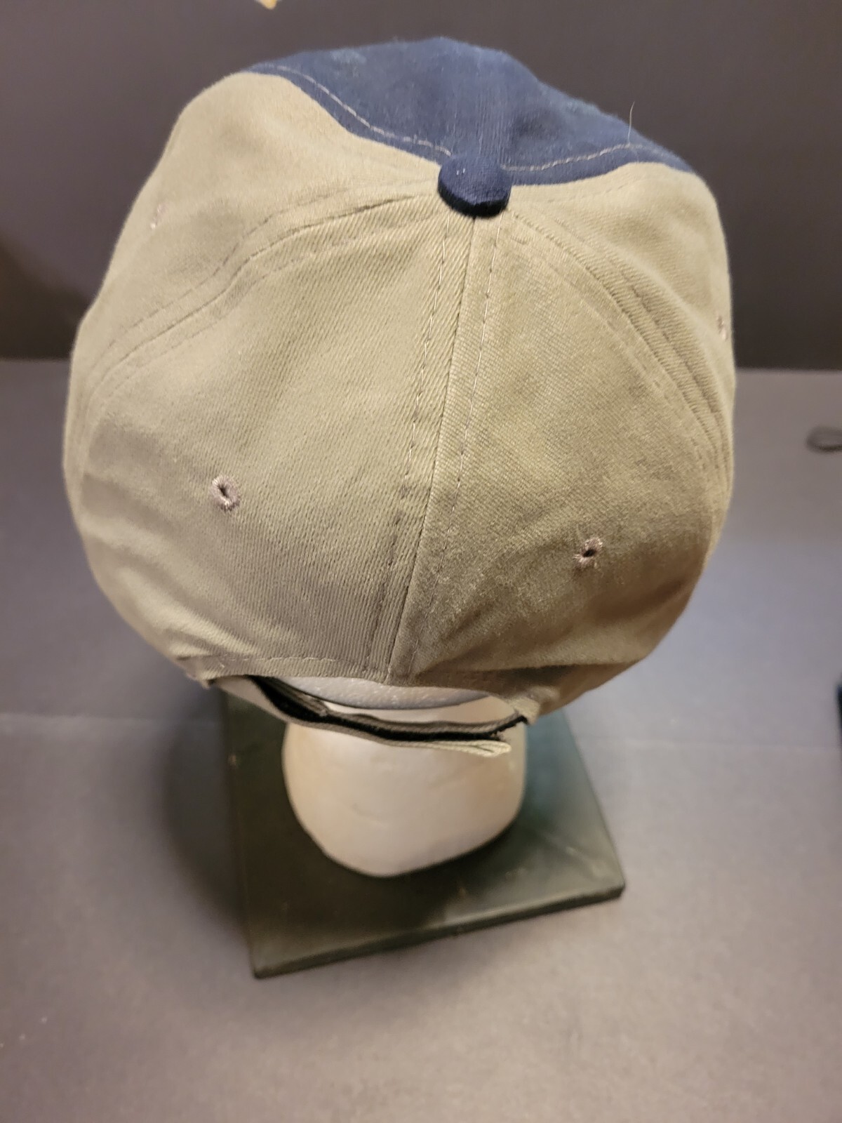 Ford Logo Hat Two Tone Embroidered Cap, Khaki/Navy - Gem