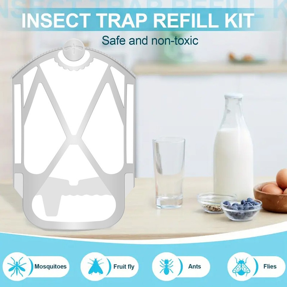 8 Pack Flying Insect Trap Refills Compatible for ZEVO, Indoor Fruit Fly ...