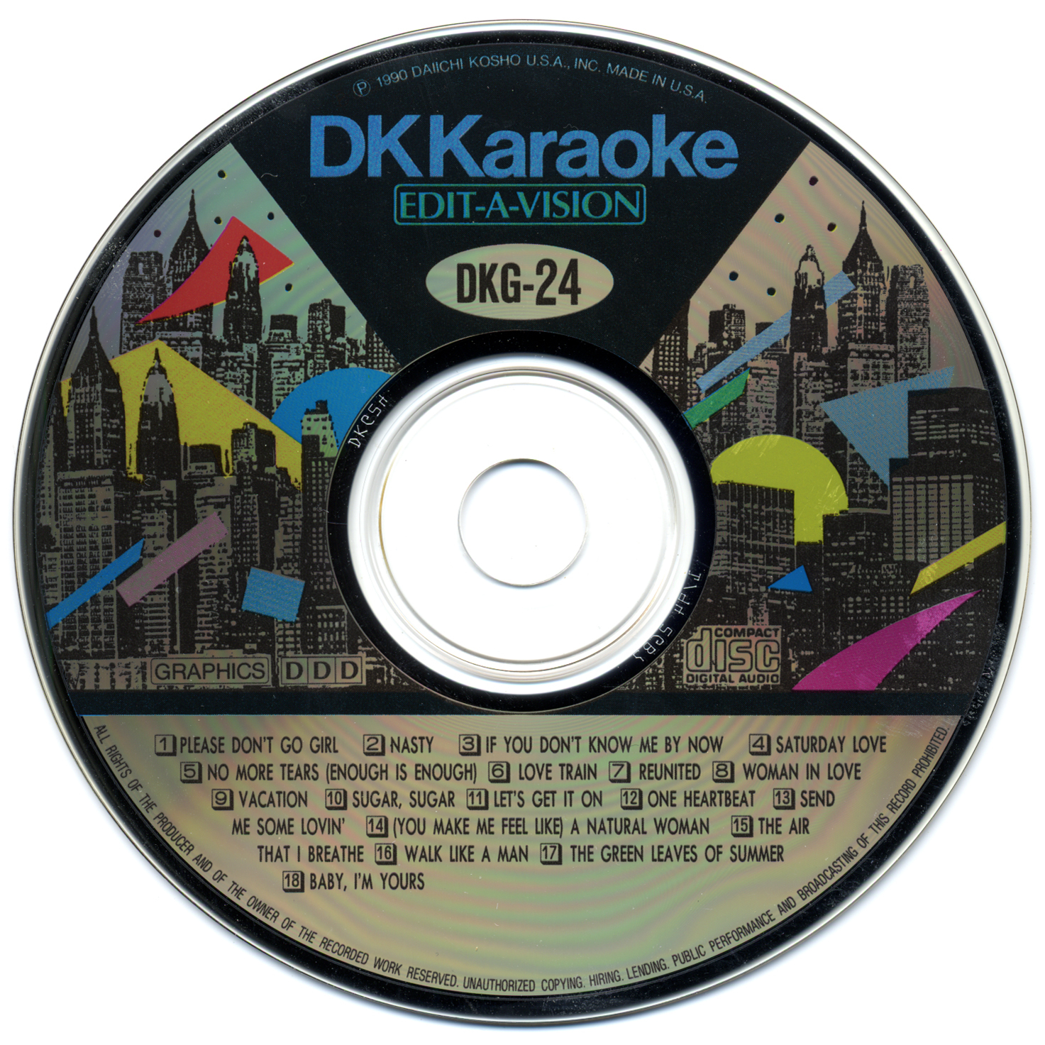 DK KARAOKE DKG-24 - ORIGINAL EDIT-A-VISION CD+G - OUT OF PRINT!!! | eBay