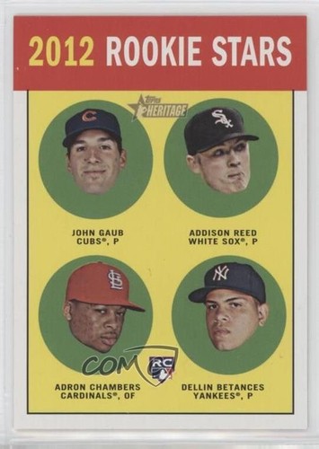 2012 Topps Heritage Stars John Gaub Addison Reed Adron Chambers (Base ...