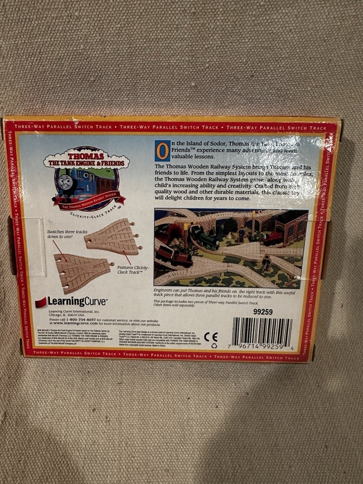 2 Three-way Parallel Switch Track Clickity-Clack Thomas Wooden Railway ...