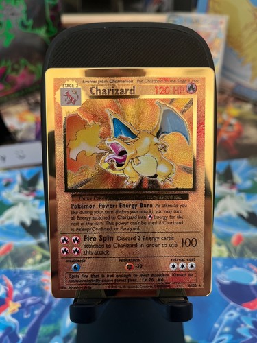 Gold Charizard METAL Card 4/102 Ultra Rare Pokemon Celebrations | eBay