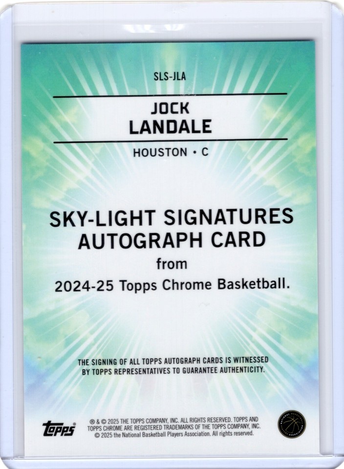 2024-25 Topps Chrome SkyLight Signatures Jock Landale (AU) #SLS-JLA | eBay