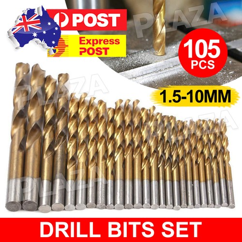105pc Drill Bits Set for Stainless Steel Metal HSS-Co Cobalt Bit ...