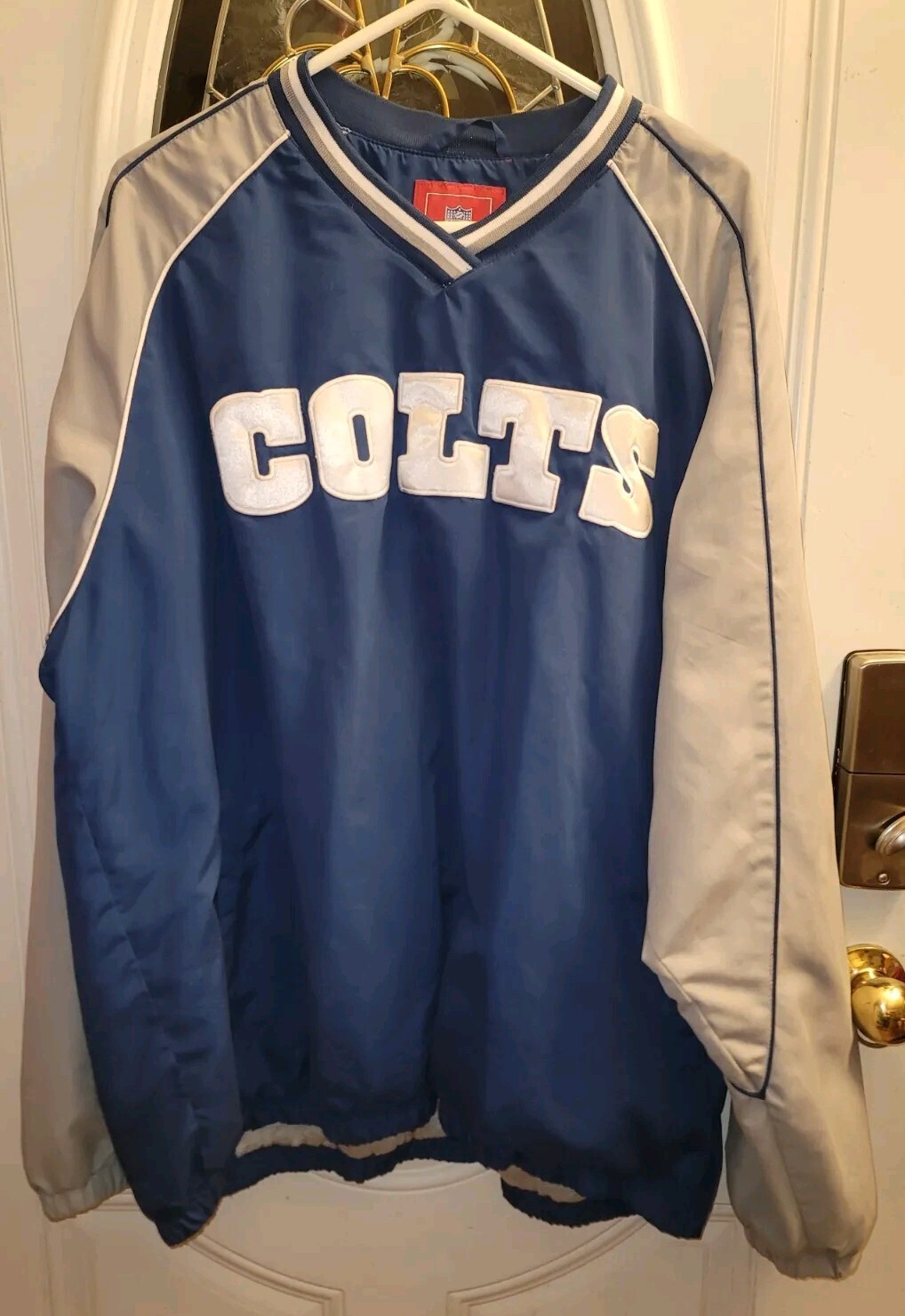 NFL Indianapolis Colts Size XXL V Neck Windbreaker Pullover Jacket See ...