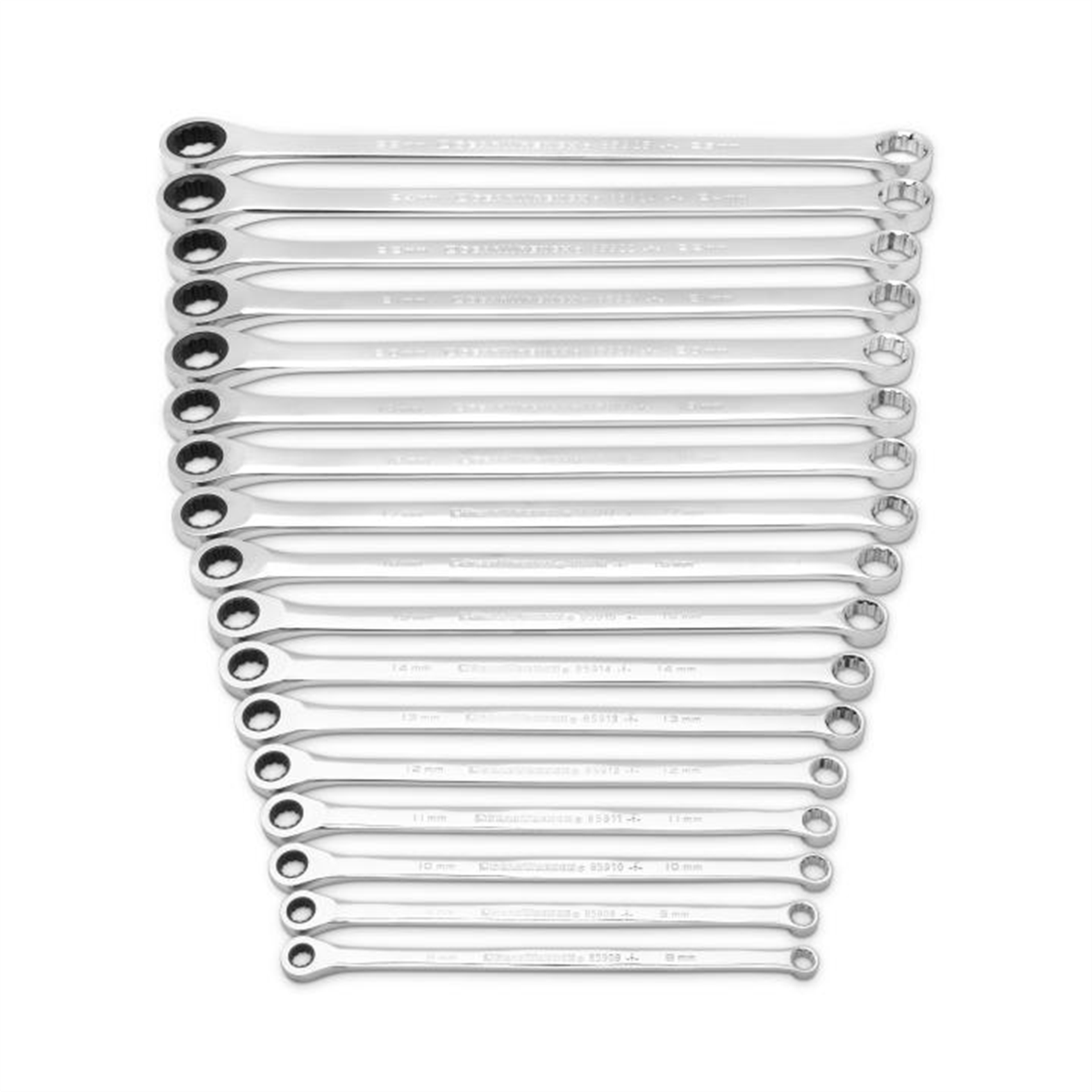 GearWrench 85989 17 Piece GearBox Metric Double Box Ratcheting Wrench ...