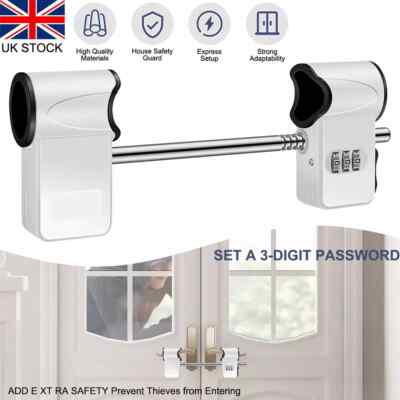 Patio Conservatory French Double Door Dead Lock Extra Security Device ...