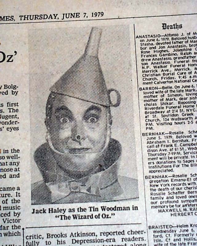 Jack Haley Wizard Of Oz