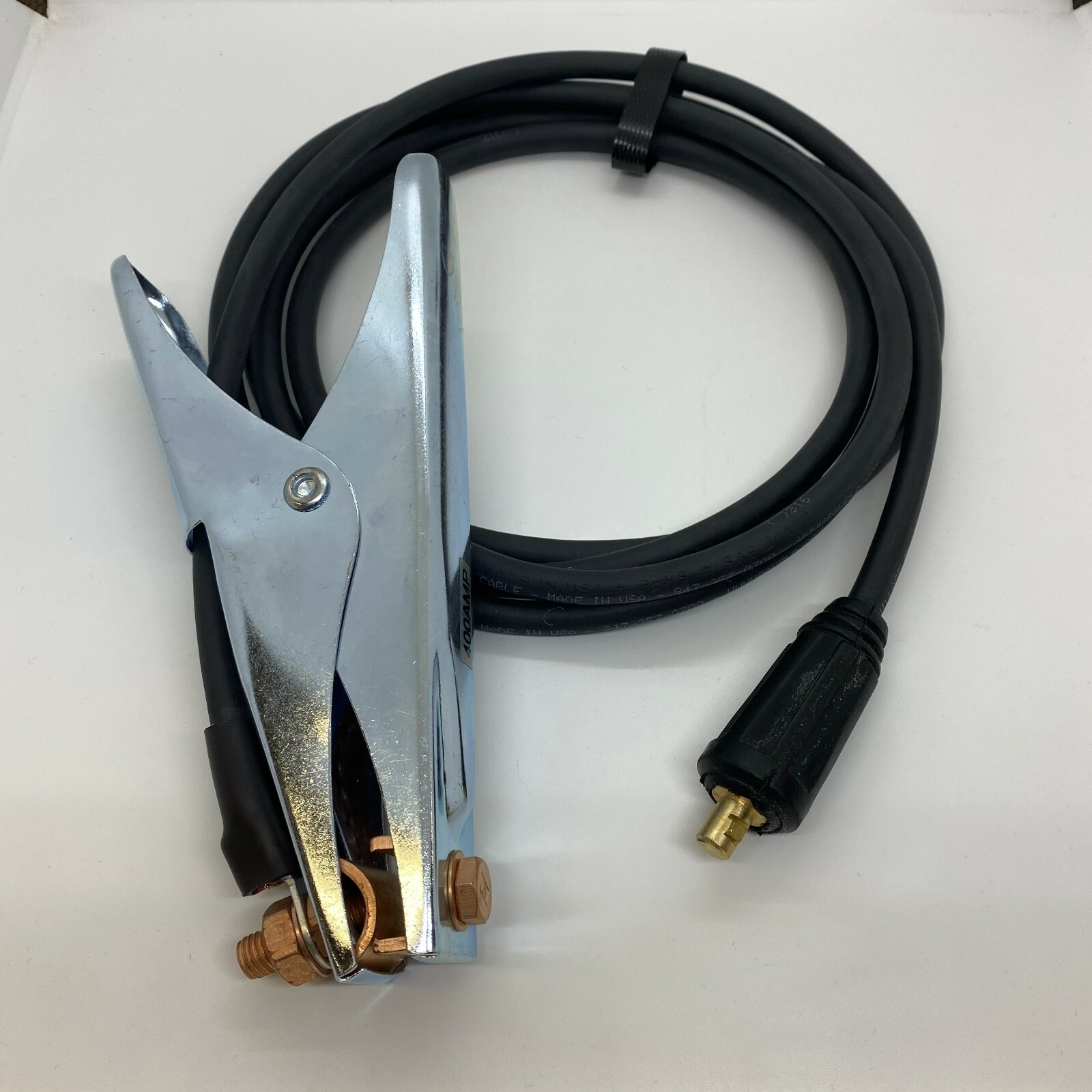 10' HTP 200 amp #4 AWG Ground Cable Clamp Assy Miller Lincoln Esab 25 ...