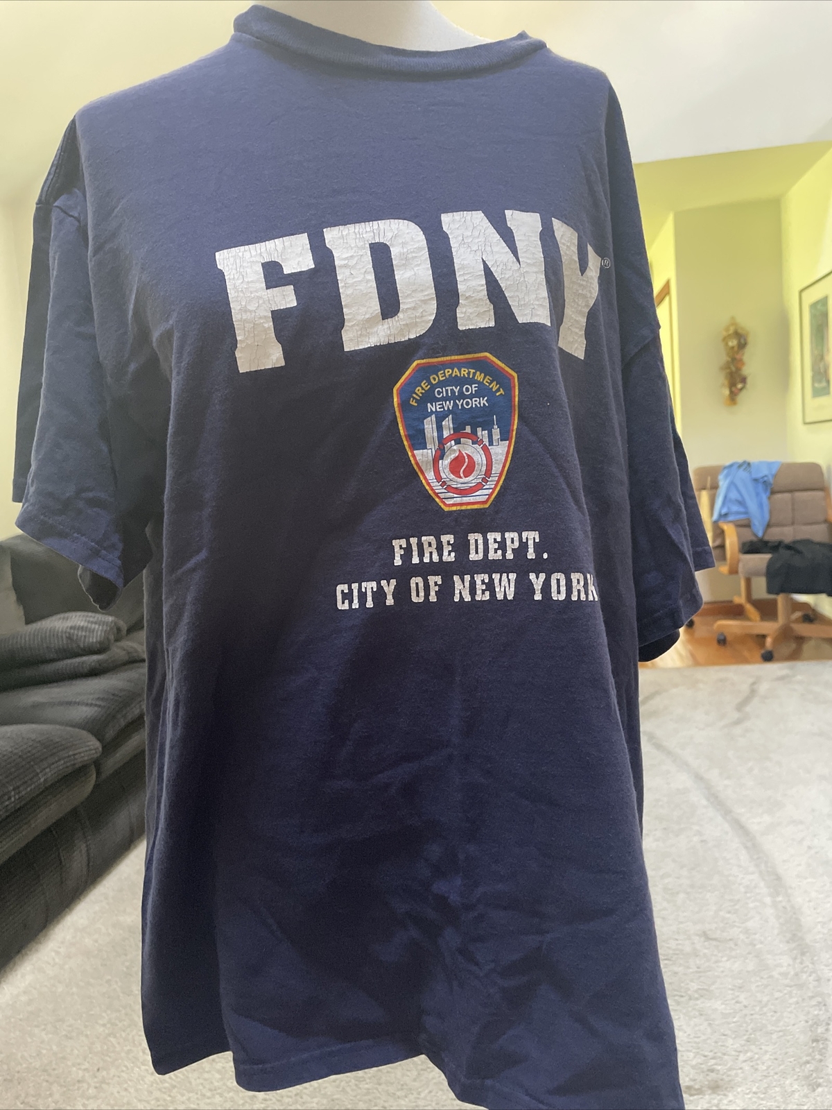 FDNY Fire Dept City of New York Blue And White Graphi… - Gem