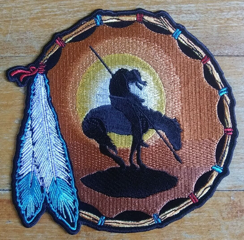 LARGE Patch Native Indian Red Dream Catcher Feathers END OF TRAIL Patch | eBay