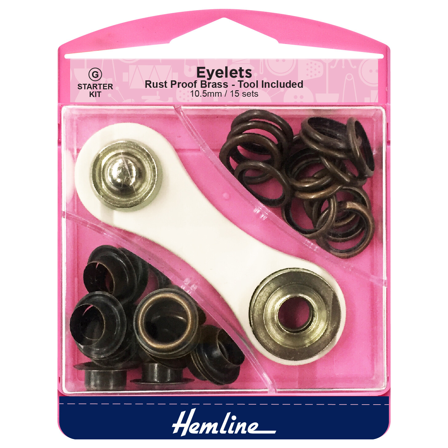 Hemline Eyelets Starter Kit 10.5mm - Full Range of Colours Available ...