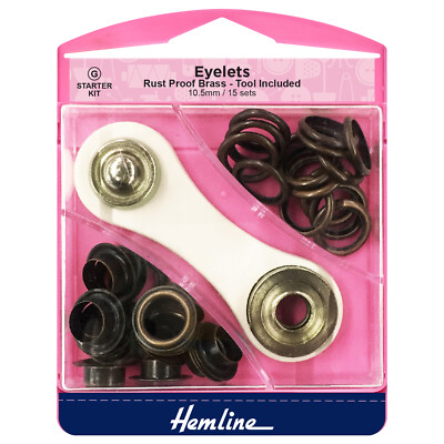 Hemline Eyelets Starter Kit 10.5mm - Full Range of Colours Available ...