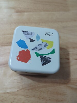 1x One Fossil Watch EMPTY Metal Tin Box | eBay
