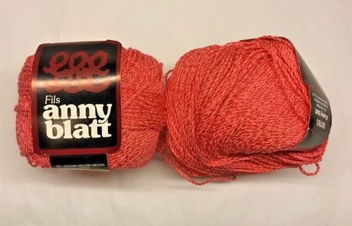 Anny Blatt Orange Manguier Viscose Cotton Yarn 50g 98 yard #70660 Lot ...