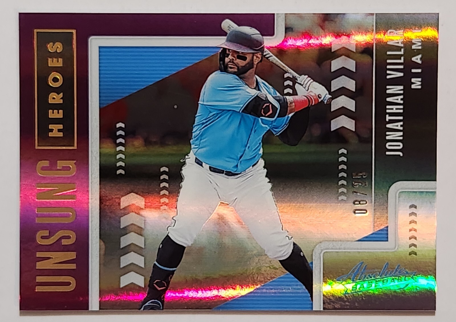 2020 Absolute Baseball Unsung Heros #UH7 Jonathan Villar Purple #08/25 ...