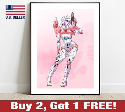 Transformers G1 Arcee Poster 18" x 24" Print Retro 80s Anime Wall Art 2 ...