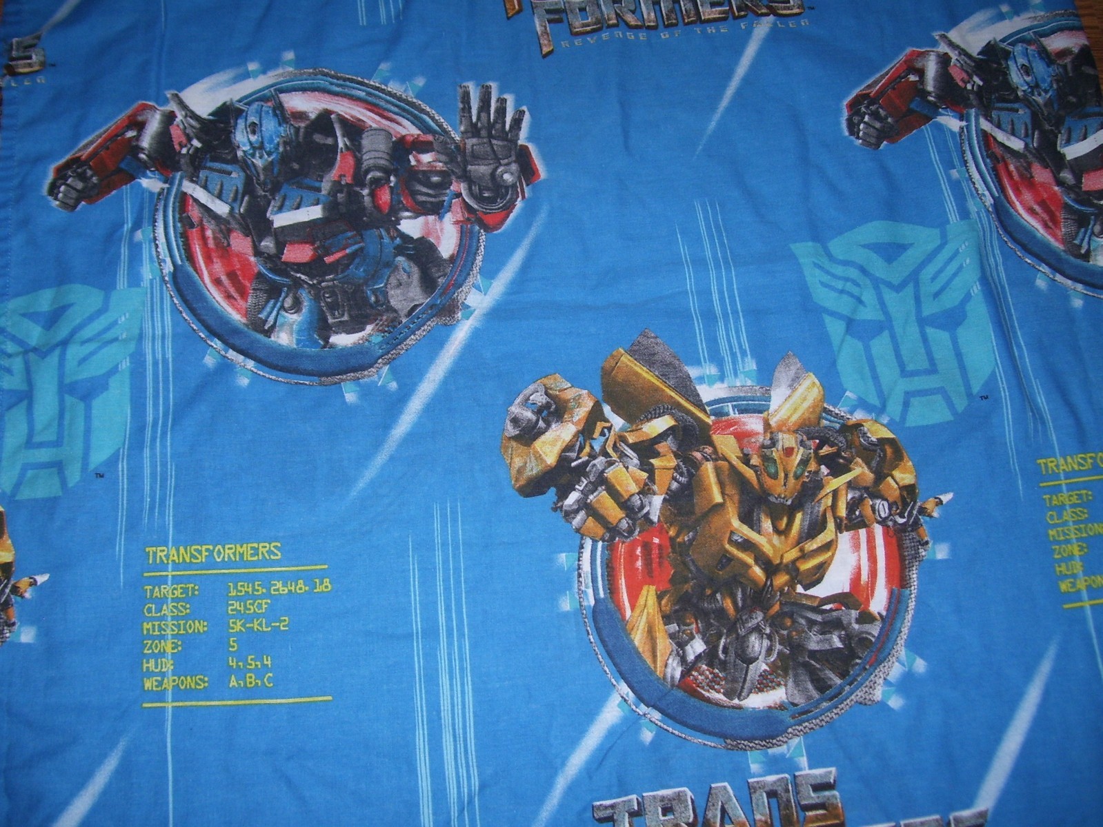 Transformers Revenge Of The Fallen Twin Flat Sheet Bedding Cutter ...