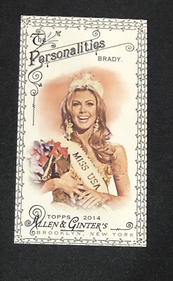 2014 TOPPS ALLEN GINTER #112 ERIN BRADY BLACK BORDER MINI MISS USA | eBay