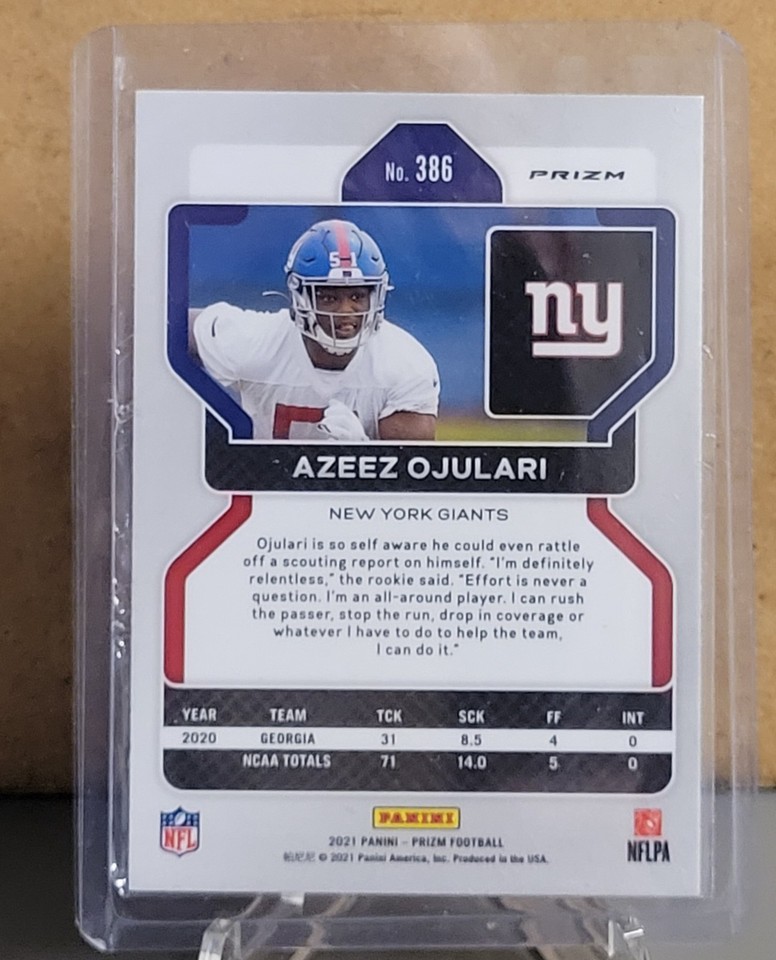 2021 Panini Prizm Azeez Ojulari Rookie Orange Lazer Prizm | eBay