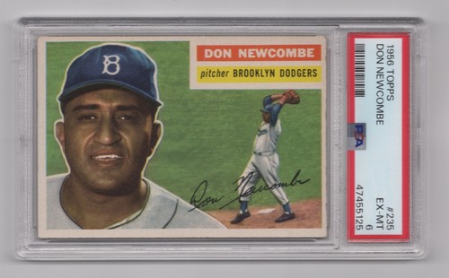 Don Newcombe 1956 Topps PSA 6 EX-MT Graded Card Brooklyn Dodgers #235 ...