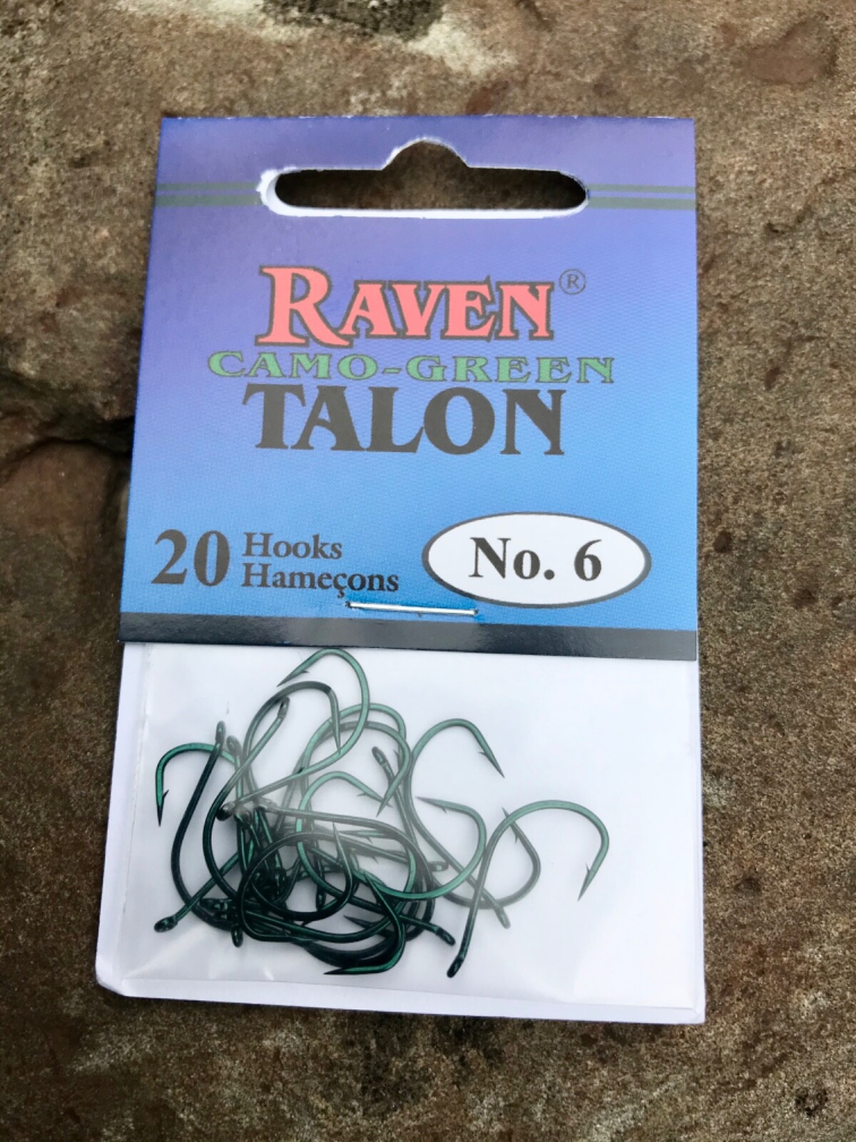 Raven Talon Hooks, Camo Green , One 20 Pack, Size # 6 | eBay